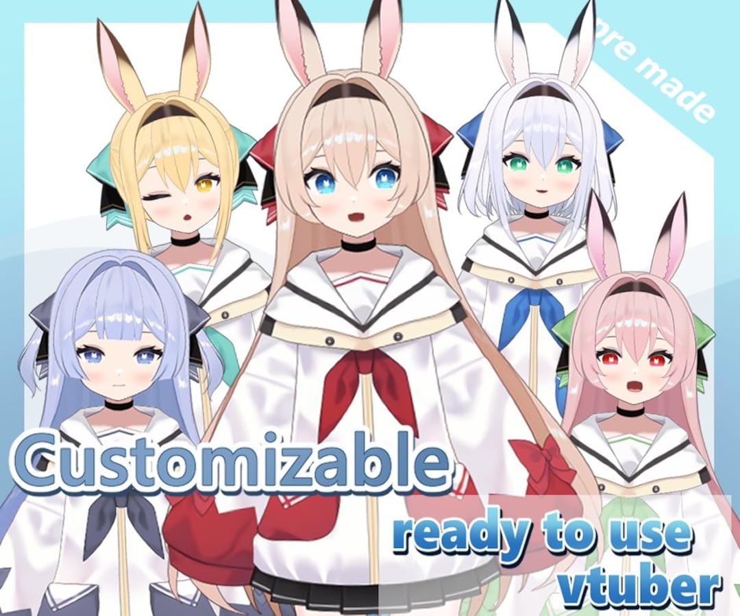 Customizable Rabbit Girl Vtuber | Live2d Model/beginner's Guide! A Girl ...