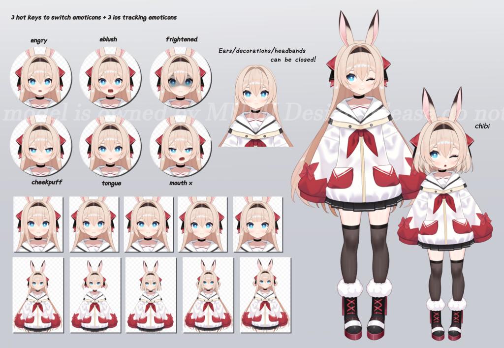 Customizable Rabbit Girl Vtuber | Live2d Model/beginner's Guide! A Girl ...