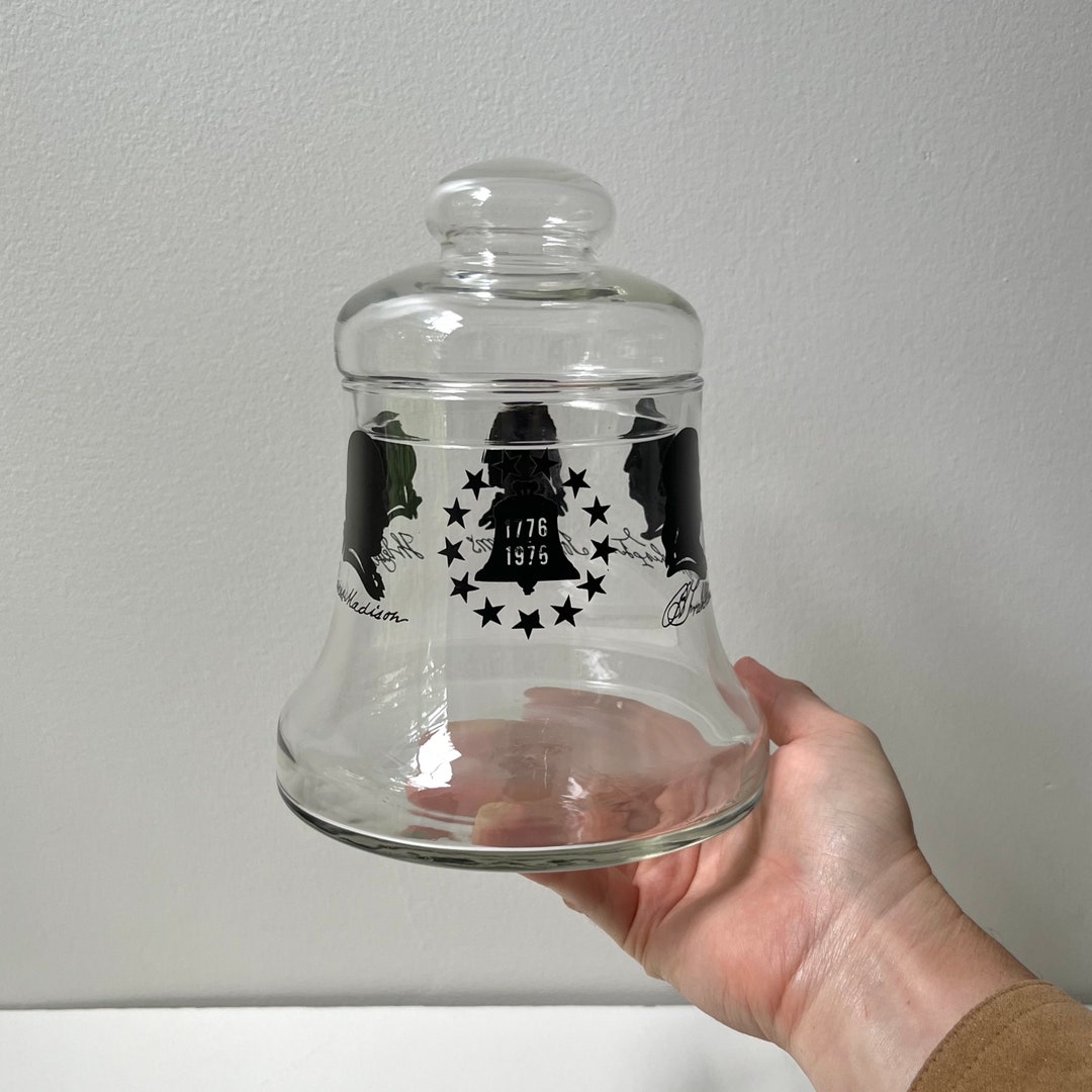 Vintage Libbey Bicentennial Liberty Bell Jar, Founding Fathers - Etsy