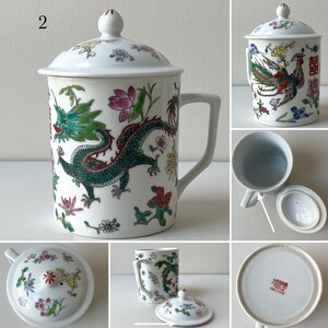You Choose Chinese Porcelain Tea or Coffee Mug With Steeping Lid, 14 Oz ...