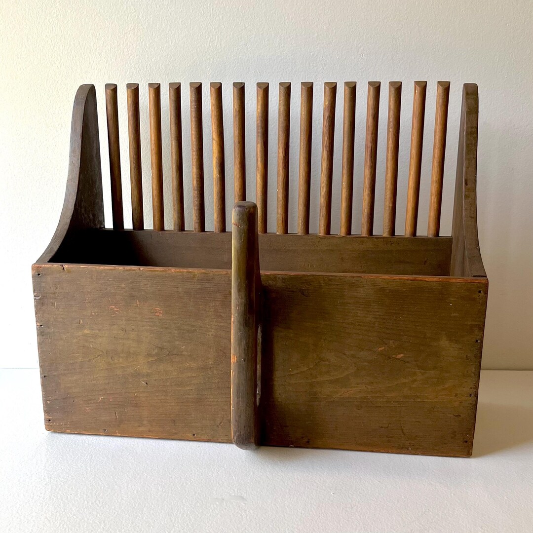 Vintage Cranberry Rake, XL Wooden Berry Picker, 16.5" Wide Blueberry ...