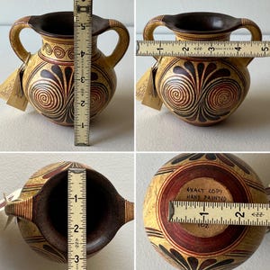 Vintage Ancient Greek Pottery Handmade Museum Reproduction, 4.5 Amphora ...