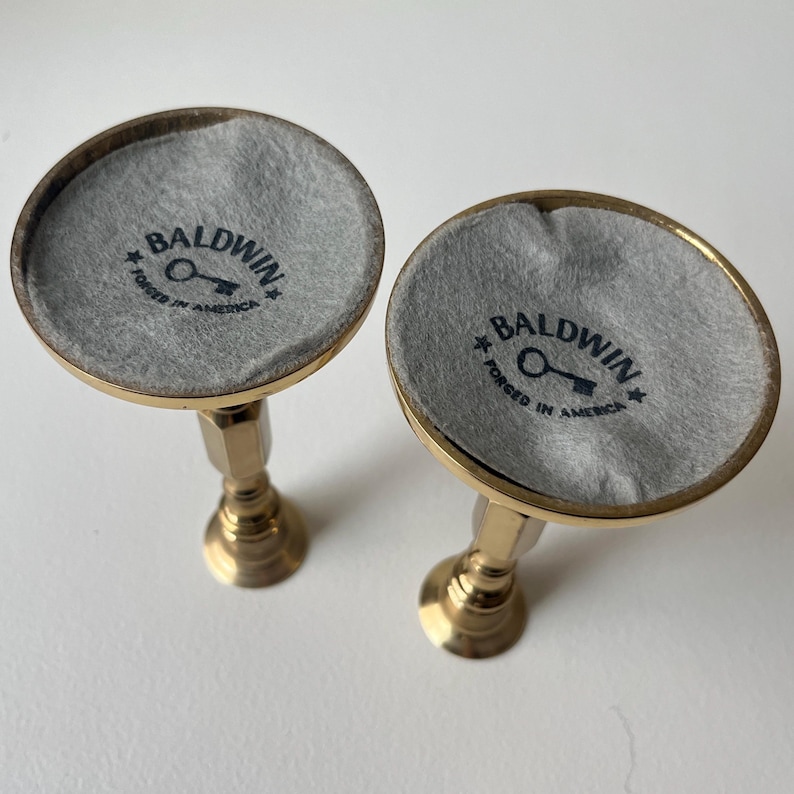 Vintage Pair 7" Baldwin Brass Column Candle Holders: Set of 2 Brass ...