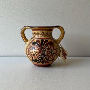 Vintage Ancient Greek Pottery Handmade Museum Reproduction, 4.5 Amphora ...