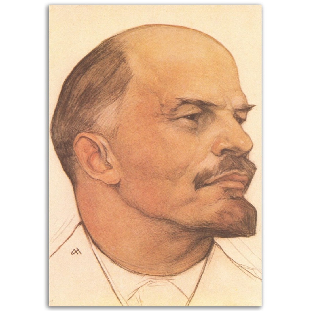 Lenin Sketch, Nikolay Andreyev, USSR Early 1930s -- Premium Matte Paper ...