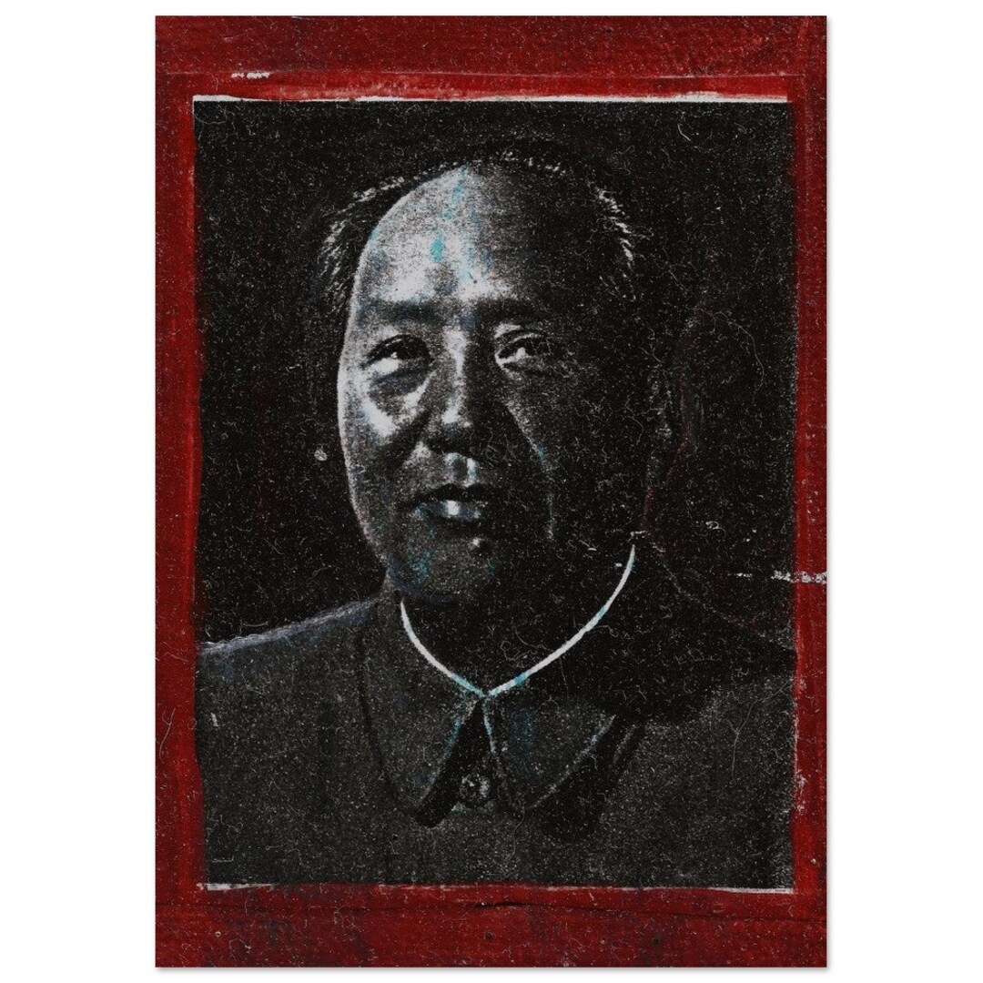Chairman Mao - Original Mixed Media Art by Natalie Lochwin - Premium ...