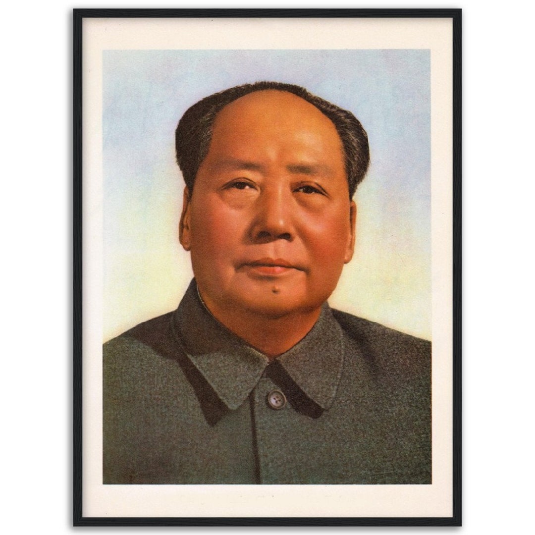 Chairman Mao -- Premium Matte Paper Wooden Framed Poster - Etsy Canada