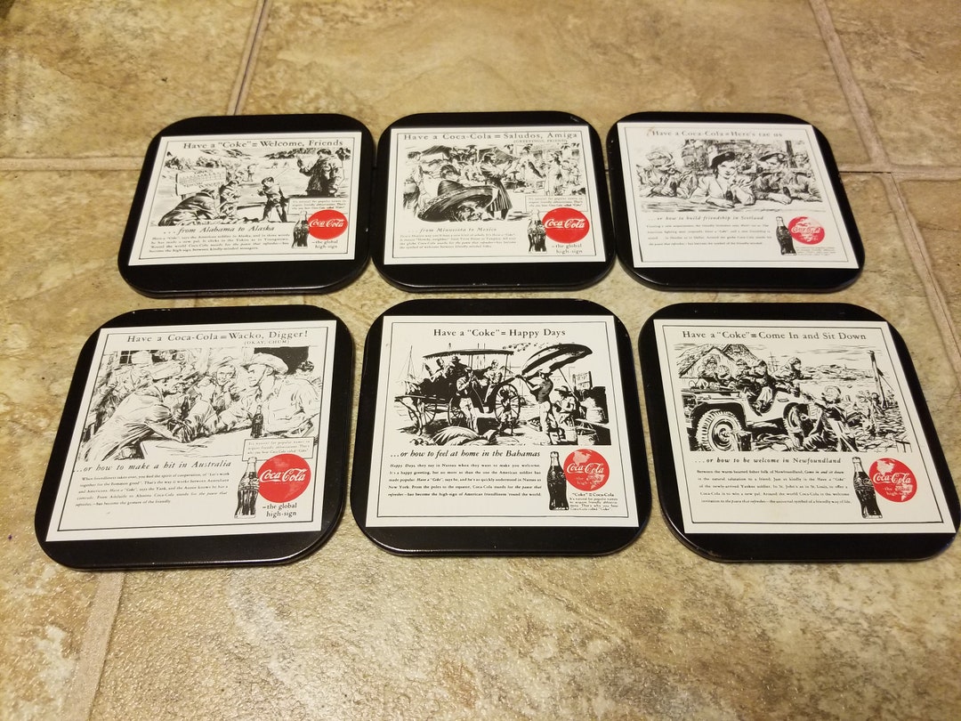 Coca Cola - Coke - Coasters - Set of 6 - Nostalgic - Item #5104-4 - Etsy