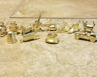 Gold Monopoly Tokens - Etsy