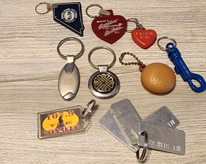 Keychain Collection Set of 9 Item 5310 - Etsy