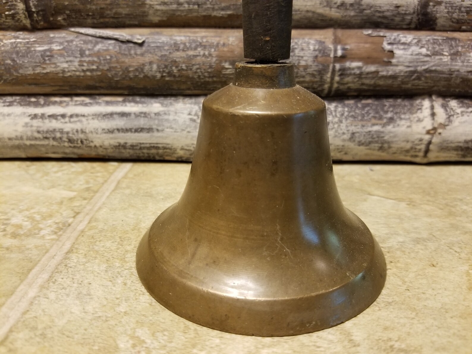 Vintage Brass Bell with Wooden Handle item 3907-3 | Etsy