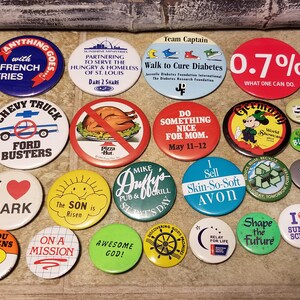 Pinback Buttons Pins Badges Set of 24 Item 4004-4 - Etsy