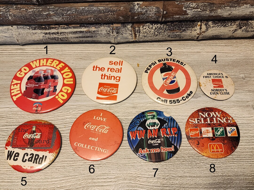 Your Choice - Coca-cola Pinback Button - Coke - Pin - Badge - Item ...