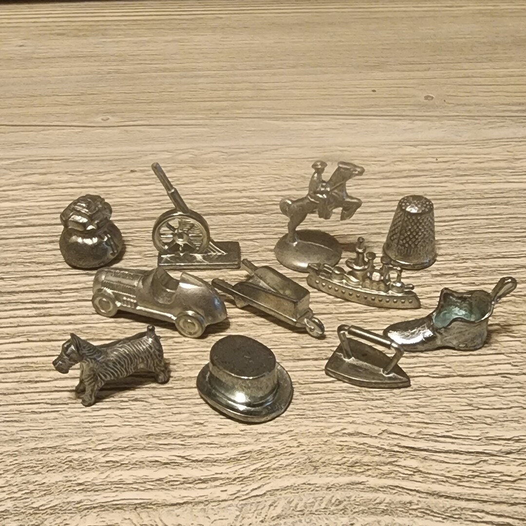 Monopoly Game Pieces - Monopoly Tokens - Game Tokens - Set of 11 - Item ...