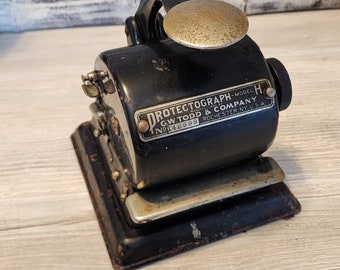 G.W. Todd Protectograph Model H - Etsy