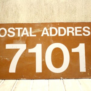 Vintage Postal Address Sign Street Sign Metal Signage | Etsy