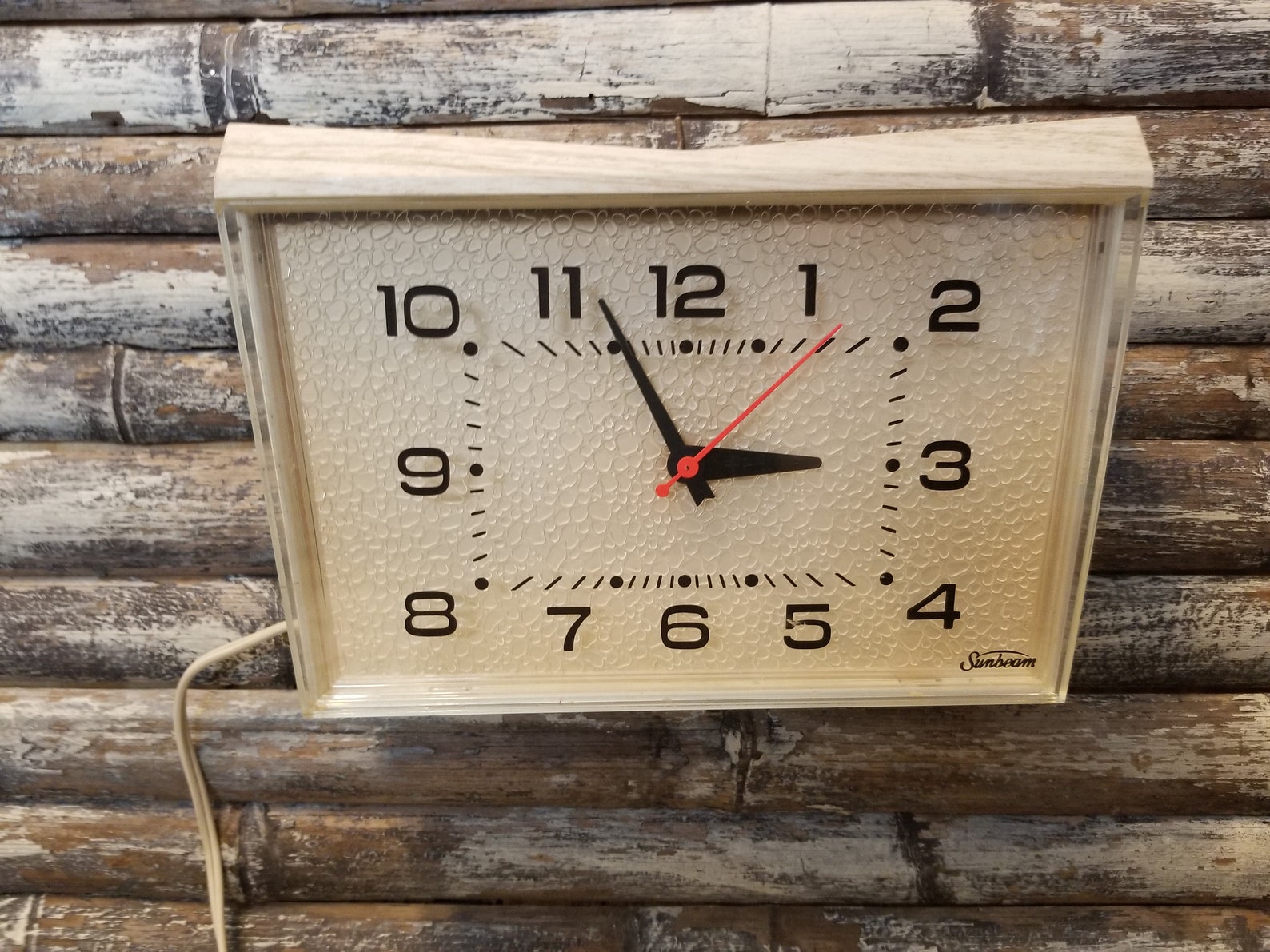 Vintage Sunbeam Wall Clock Electric Clock Non-working - Etsy UK