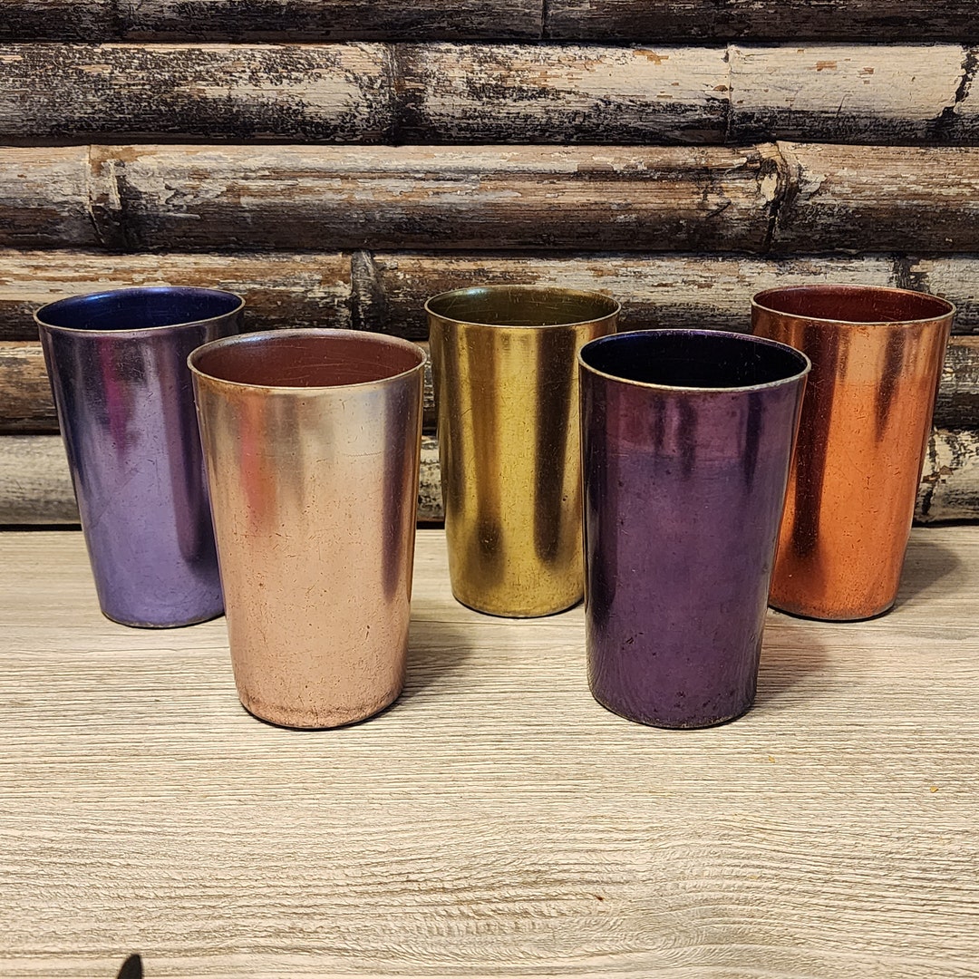 Aluminum Cups Bascal Set of 5 Item 5626 - Etsy
