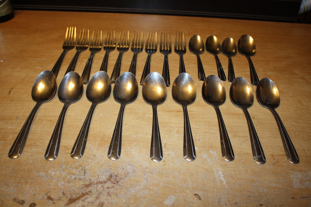 Utica Stainless Steel Flatware Set Dominion 22pcs Item 3194 - Etsy