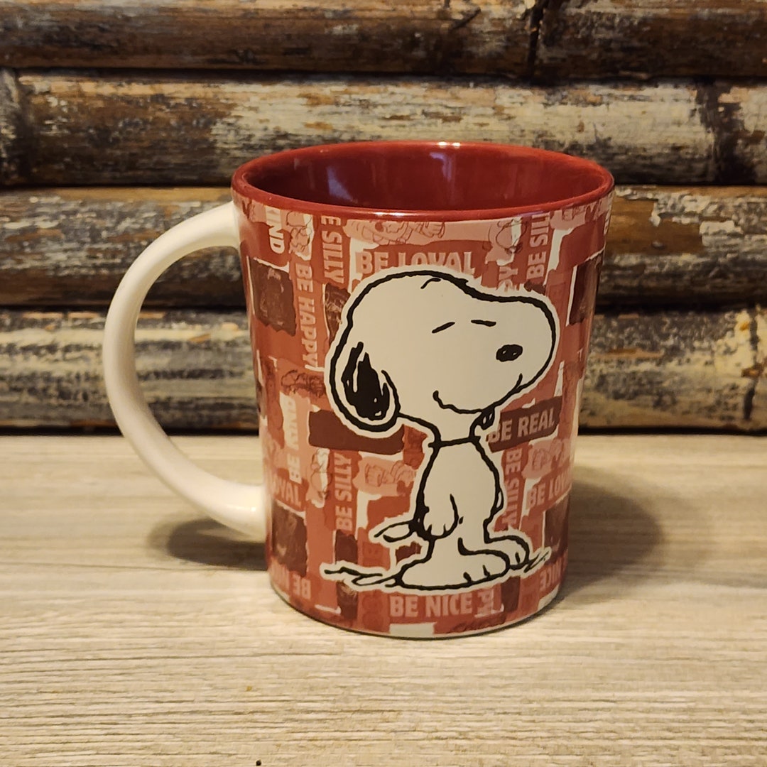 Peanuts Snoopy Coffee Mug Gibson Be Nice Be Silly Be Happy Be Loyal Be ...