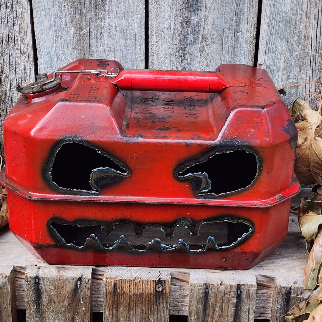 Halloween Gas Can Gas-o-lantern Fall Décor Gas Can Jack-o-lantern ...