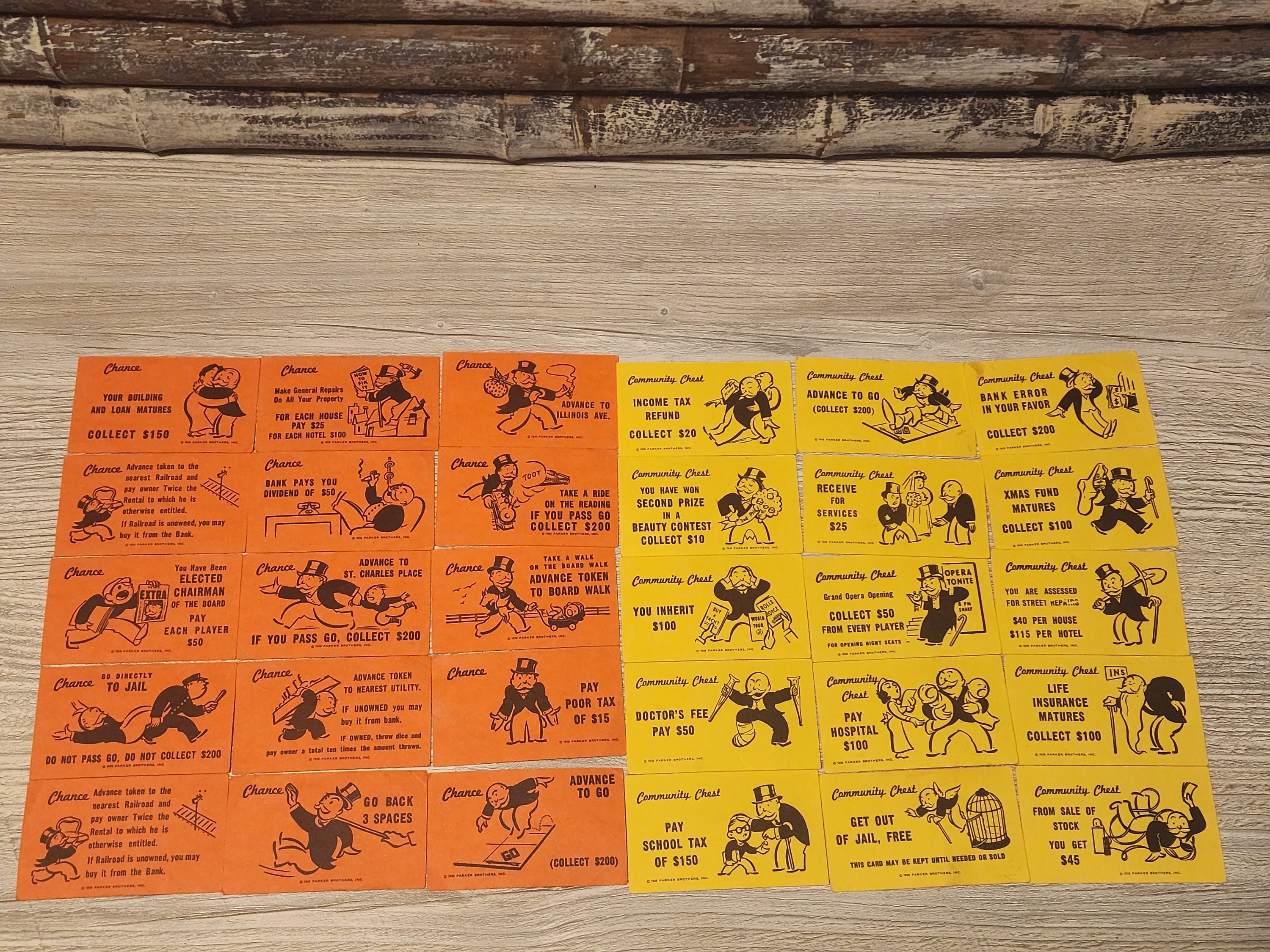 Monopoly Cards Community Chest