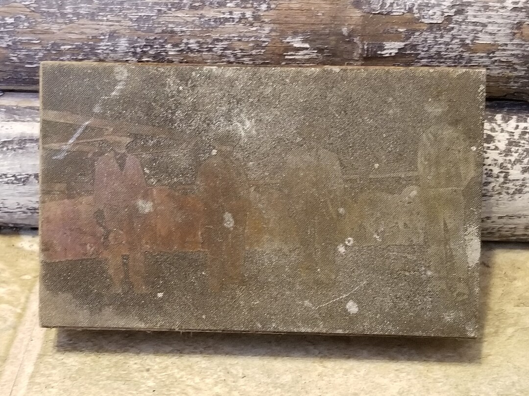 Letterpress Type Printer Blocks - Metal Negative - Four Men - Item ...