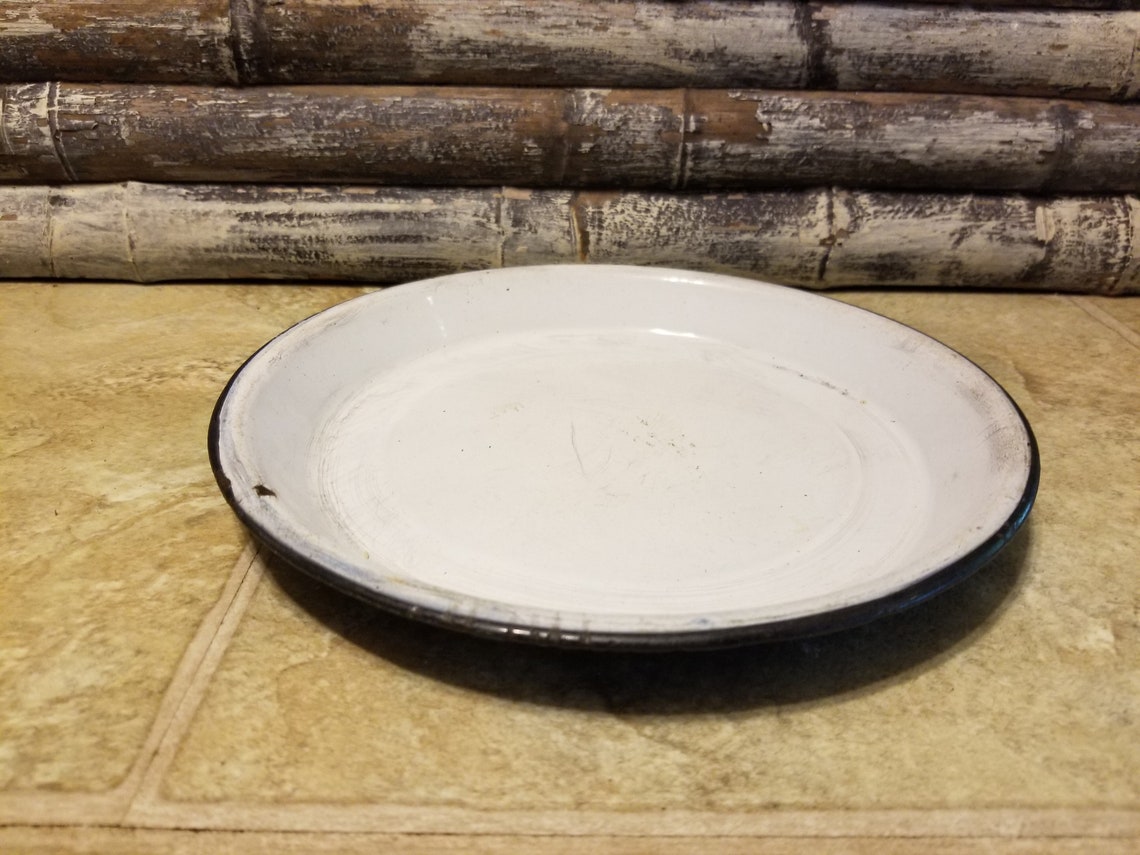 vintage-enamelware-pie-plate-blue-splatterware-item-etsy-canada