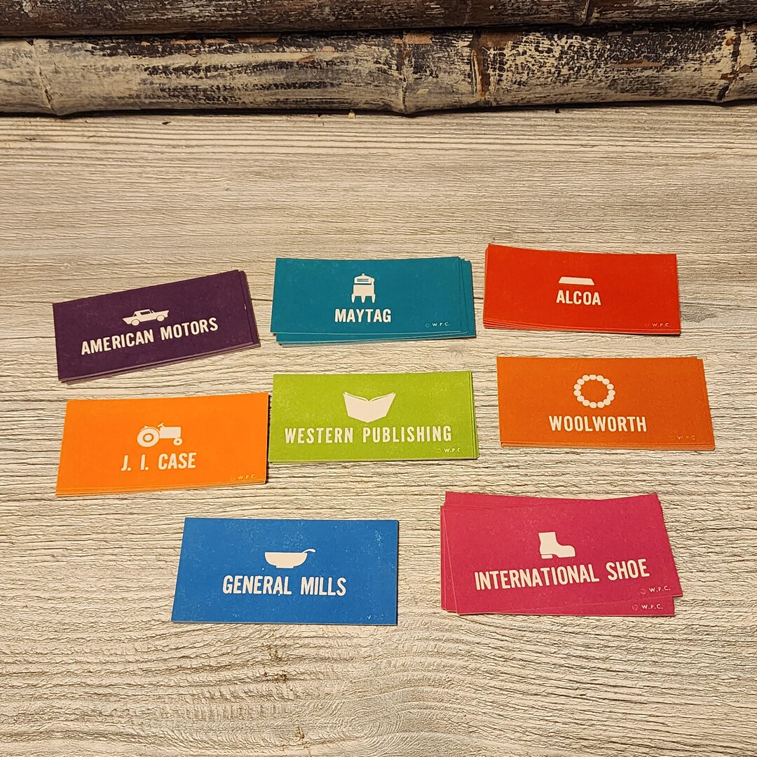 Stock Market Board Game Pieces - Stock Cards - Whitman - Item #5875-5 ...