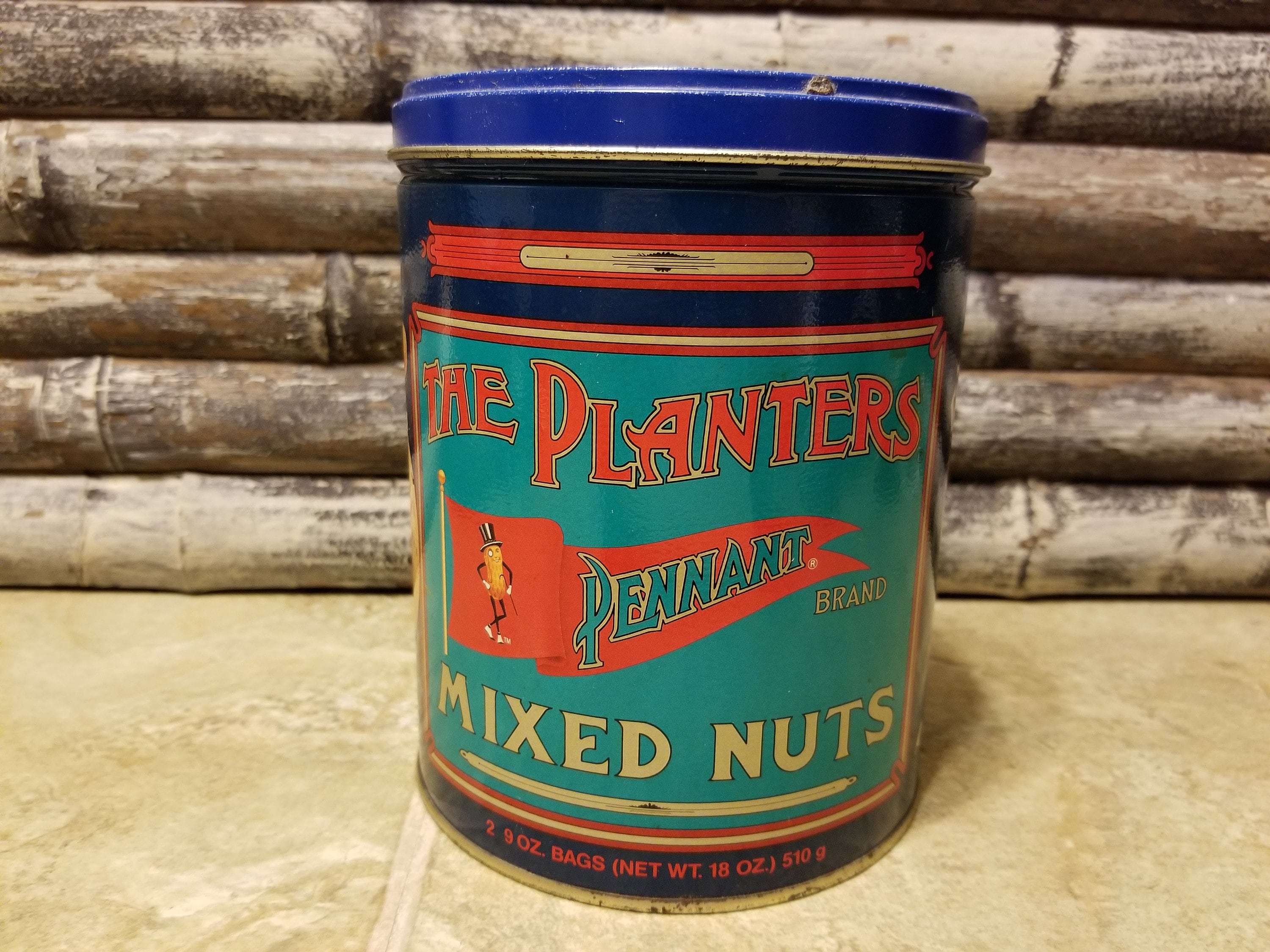 Vintage 1991 Planters Peanut Tin Mr Peanuts 75th Birthday - Etsy