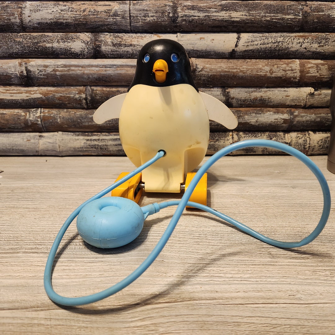Fisher Price Perky Penguin Pull Toy Working Squeaker Item 5603 - Etsy