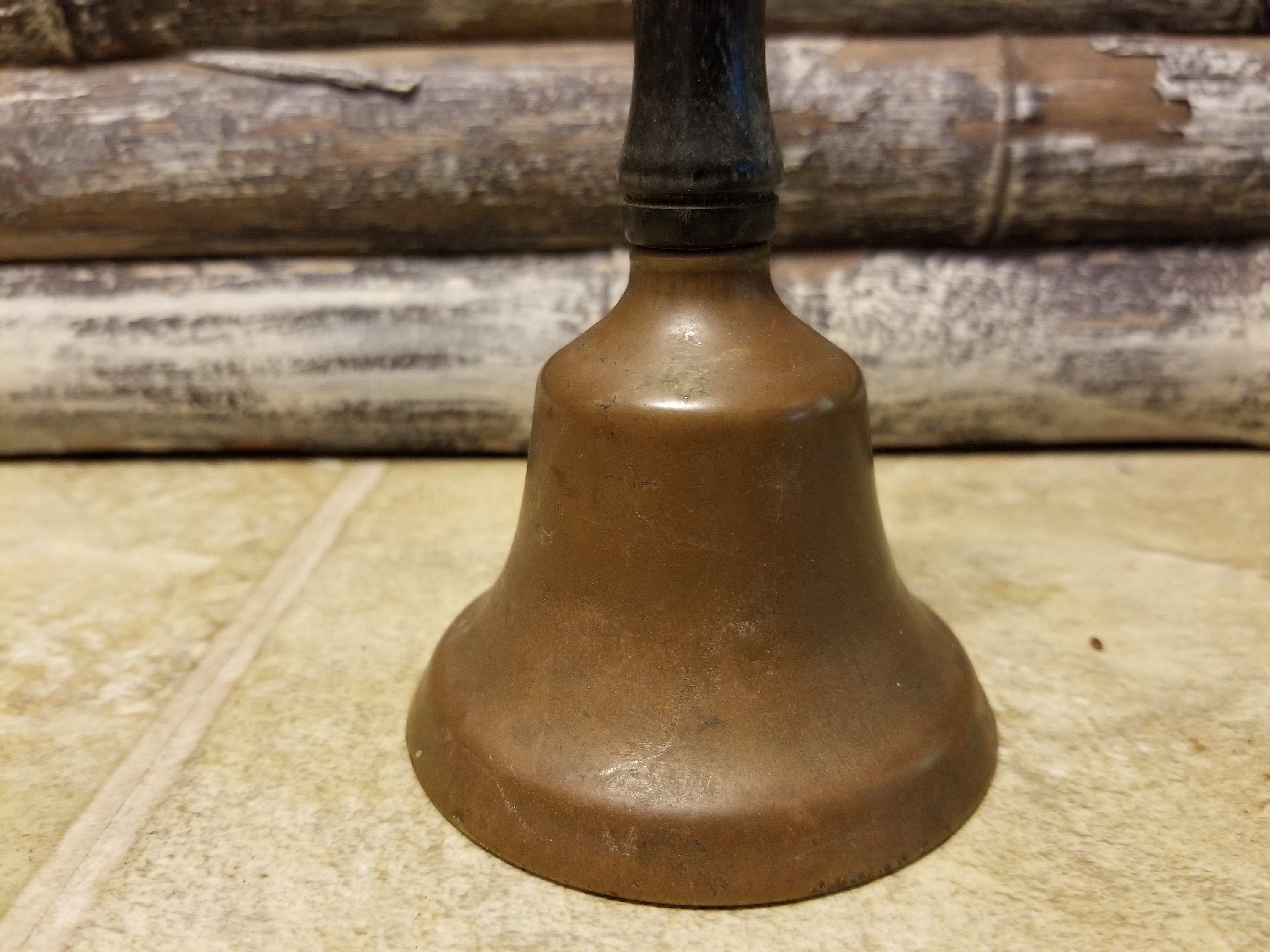 Vintage Brass Bell With Wooden Handle Item 3907 5 Etsy