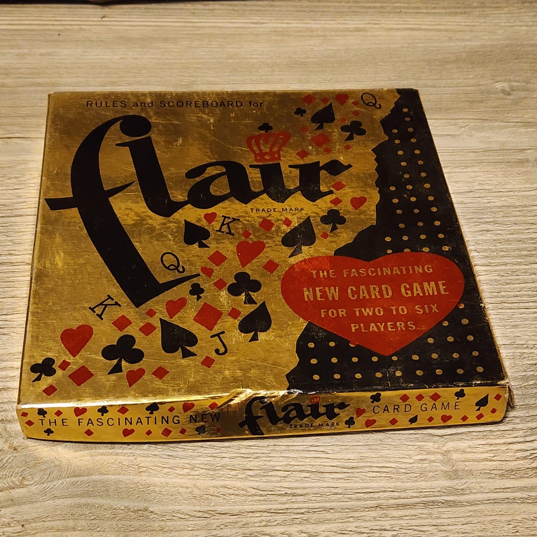 Flair Card Game Rules and Scoreboard Item 5909-8 - Etsy