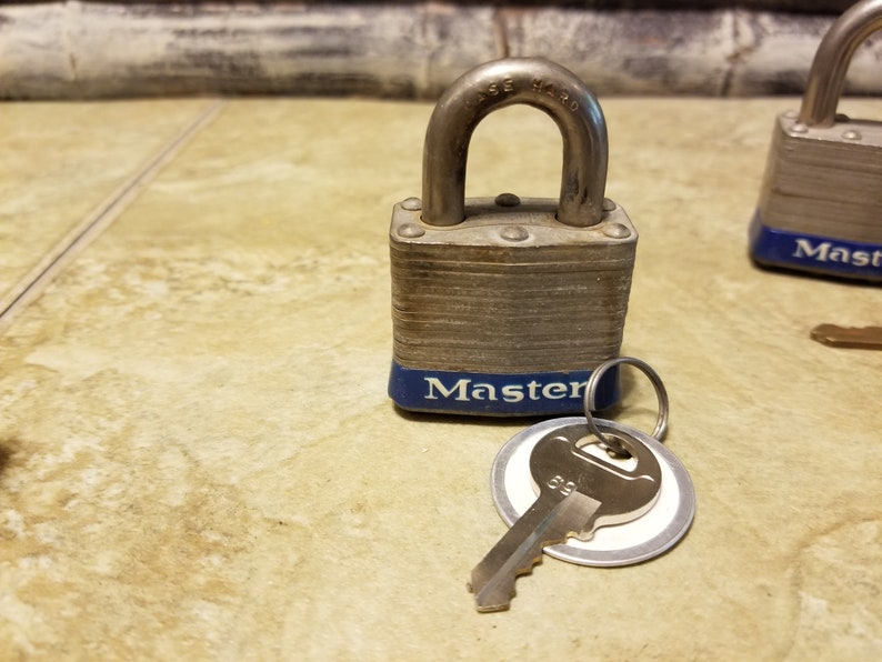 Vintage Locks With Keys Set of 4 Master Lock Item - Etsy