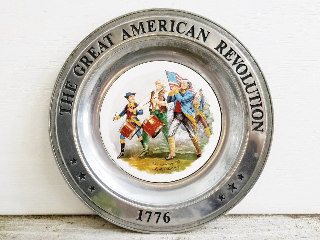 Great American Revolution Commemorative Plate, 1973, Pewter Plate ...