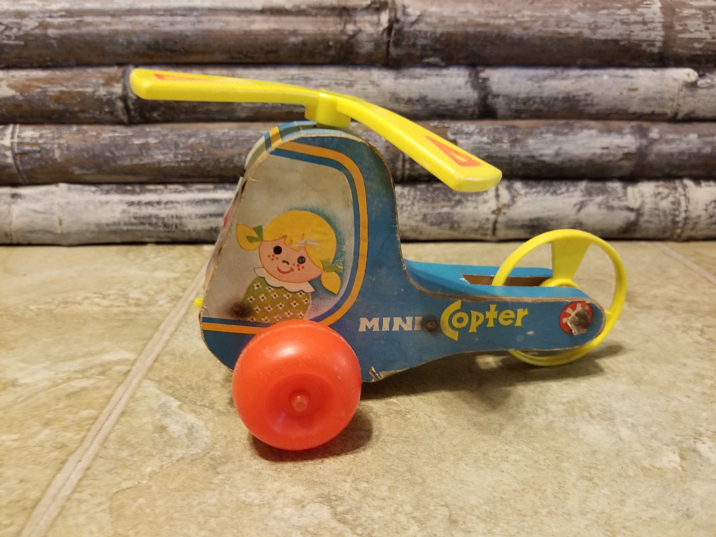 Fisher Price Mini Copter Helicopter Pull Toy Item - Etsy