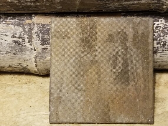Letterpress Type Printer Blocks Metal Negative Two Men | Etsy