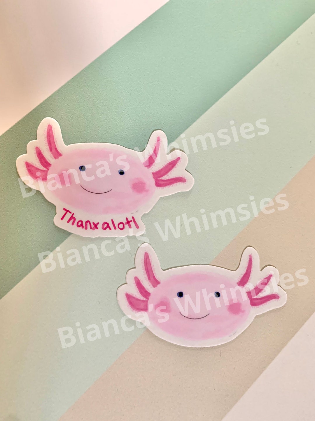 Axolotl Vinyl Sticker - Etsy