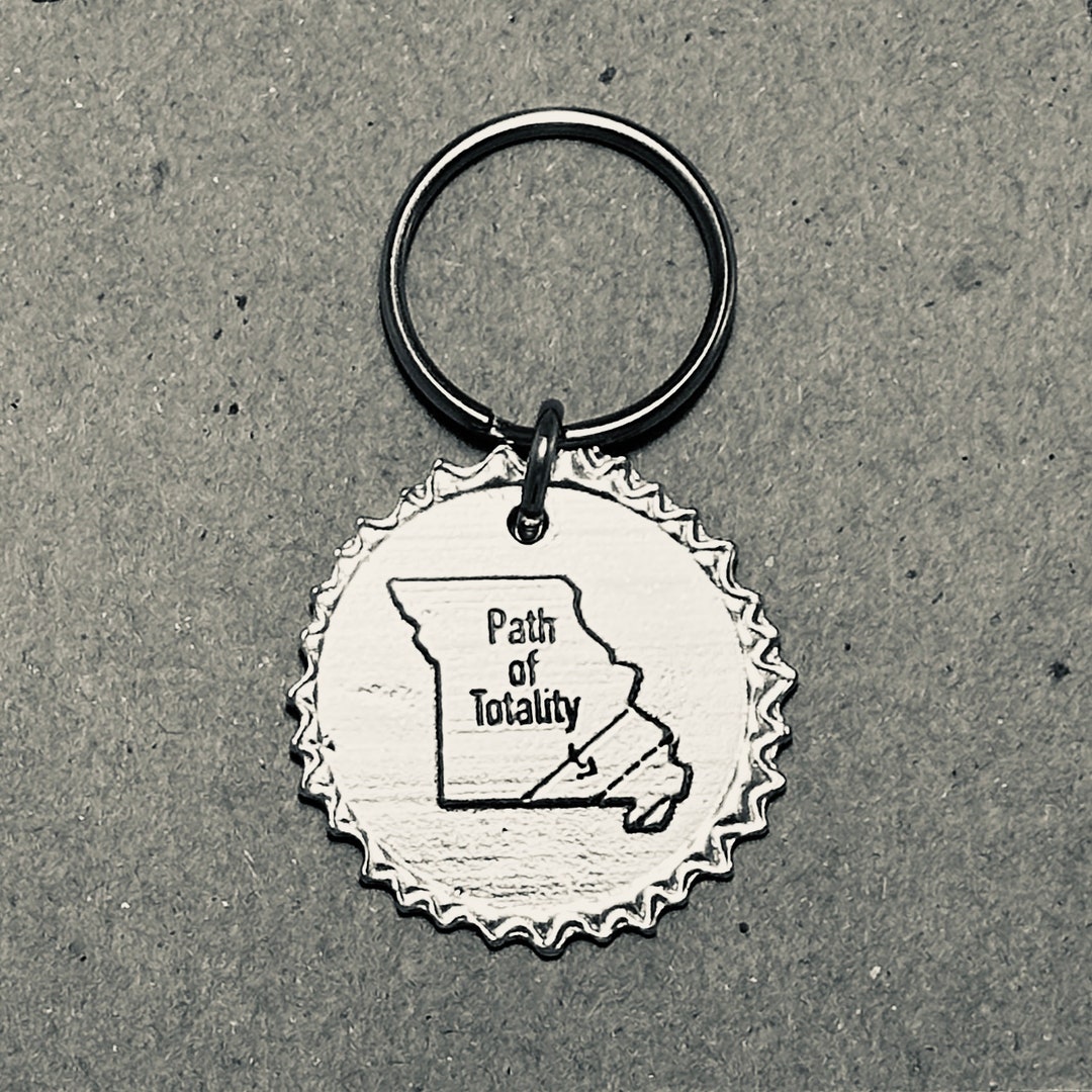 2024 Total Solar Eclipse Missouri Pewter Key Chain - Etsy