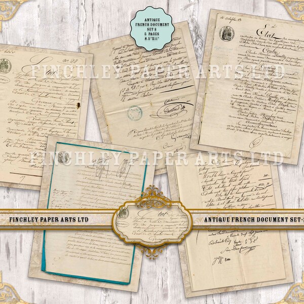 Antique French Document - Etsy