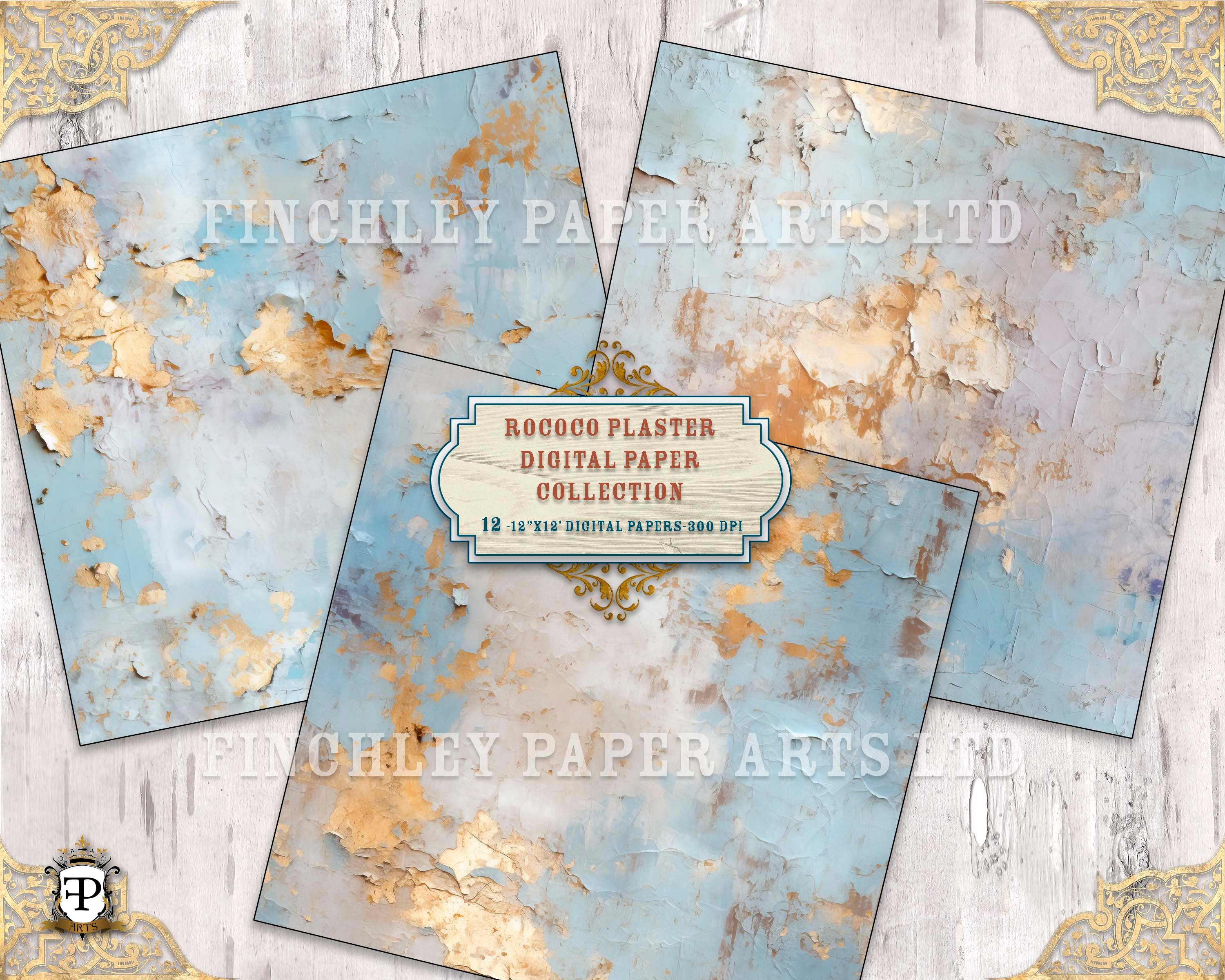 Rococo Plaster Digital Paper Collection, Instant Download,digital Pages ...