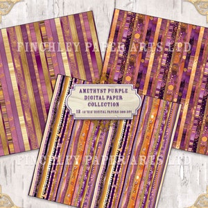 Amethyst Purple Digital Paper Collection, Instant Download,digital ...