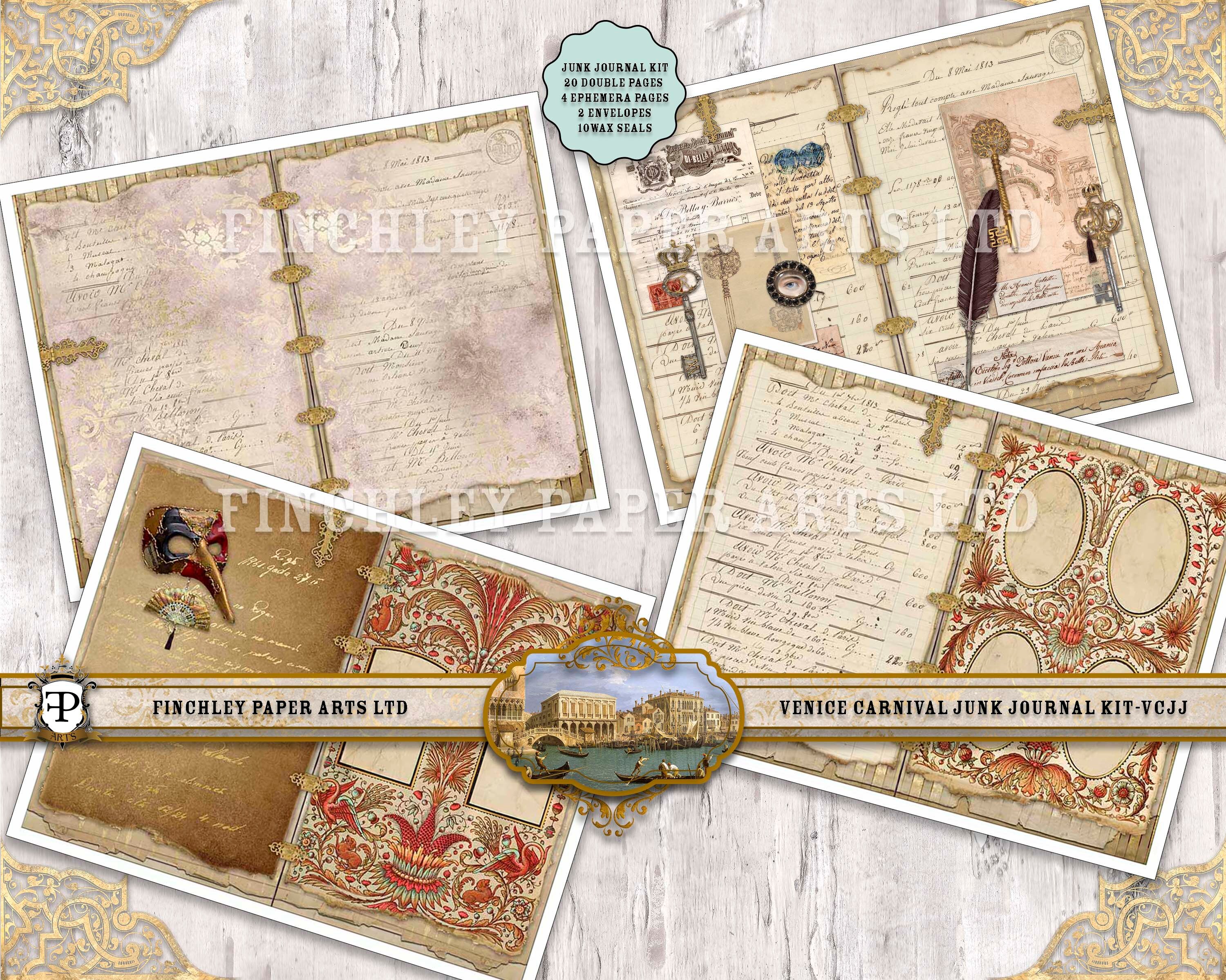 Venice Carnival Junk Journal Kitinstant Downloaddigital - Etsy