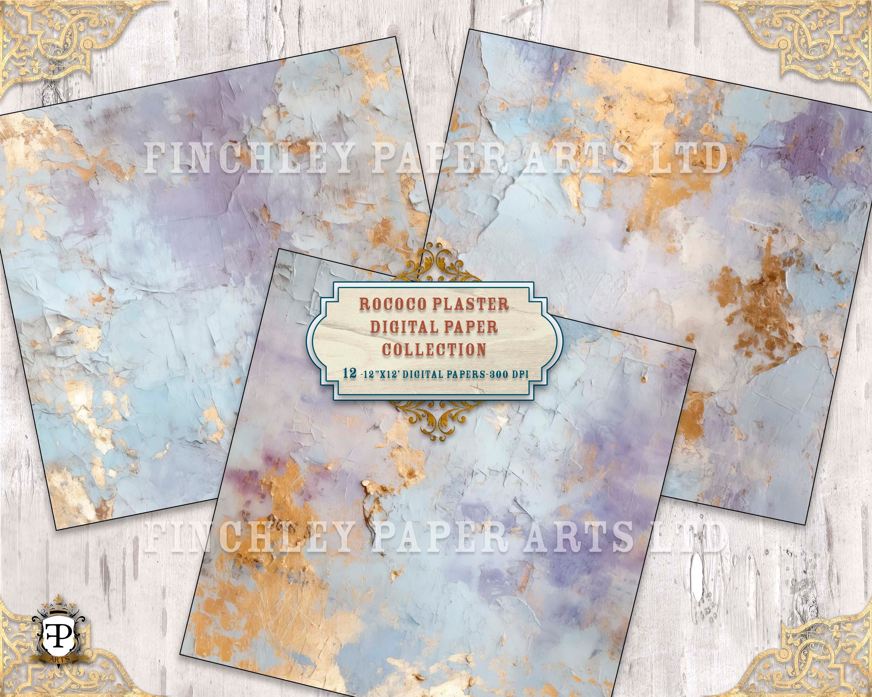 Rococo Plaster Digital Paper Collection, Instant Download,digital Pages ...