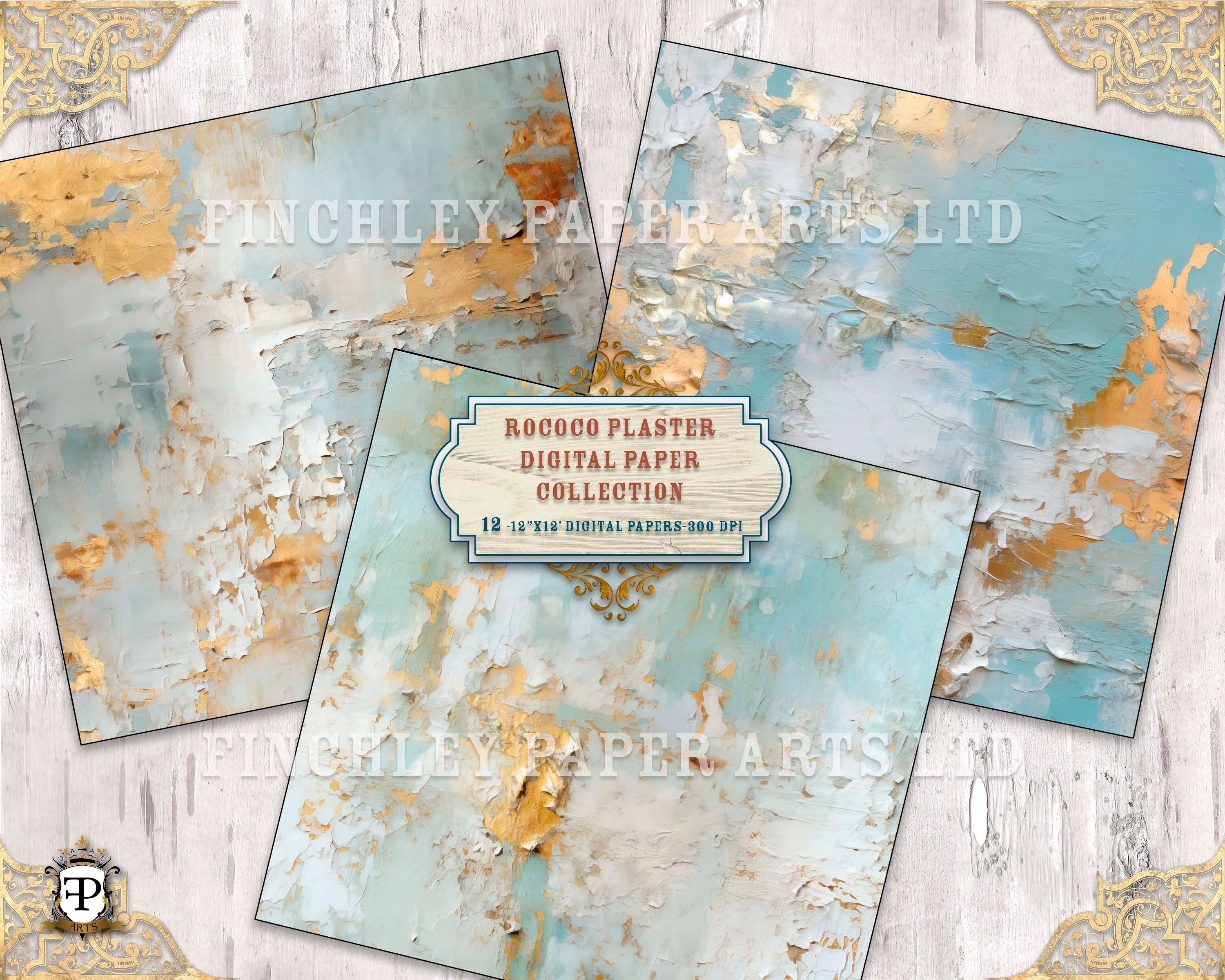 Rococo Plaster Digital Paper Collection, Instant Download,digital Pages ...