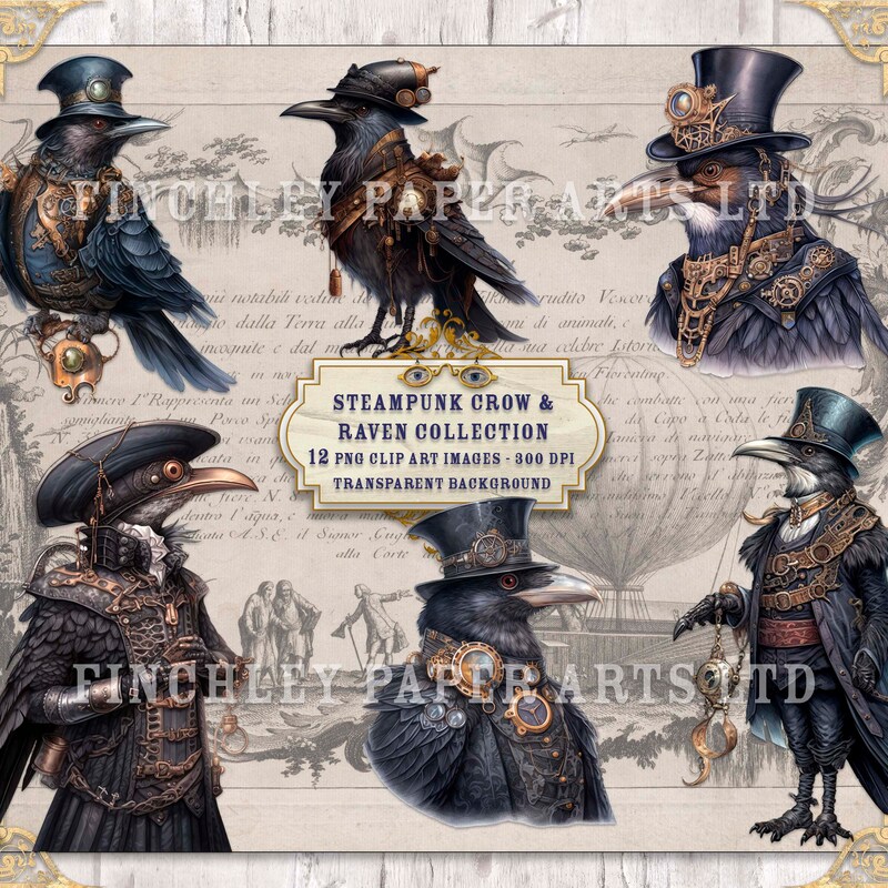 Steampunk Raven - Etsy