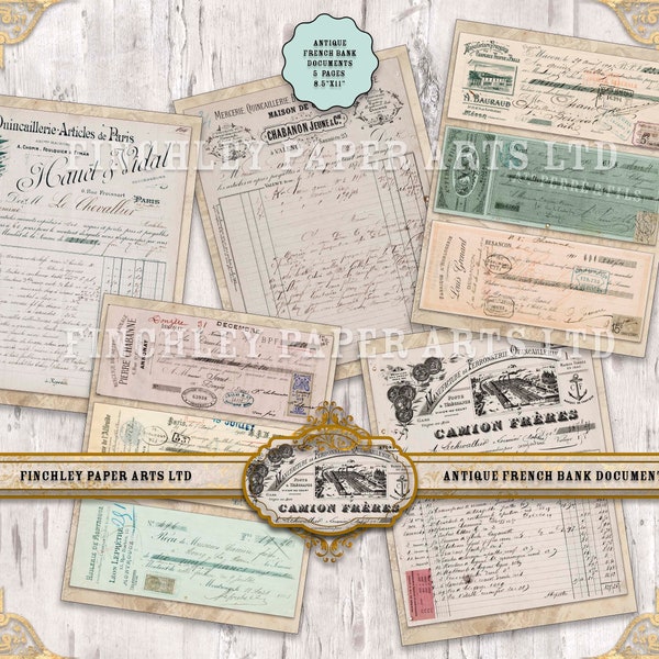 Antique French Document - Etsy