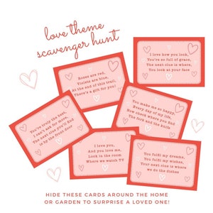 Printable Love Theme Scavenger Hunt - Etsy