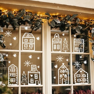 Gingerbread House Window Decals - Etsy