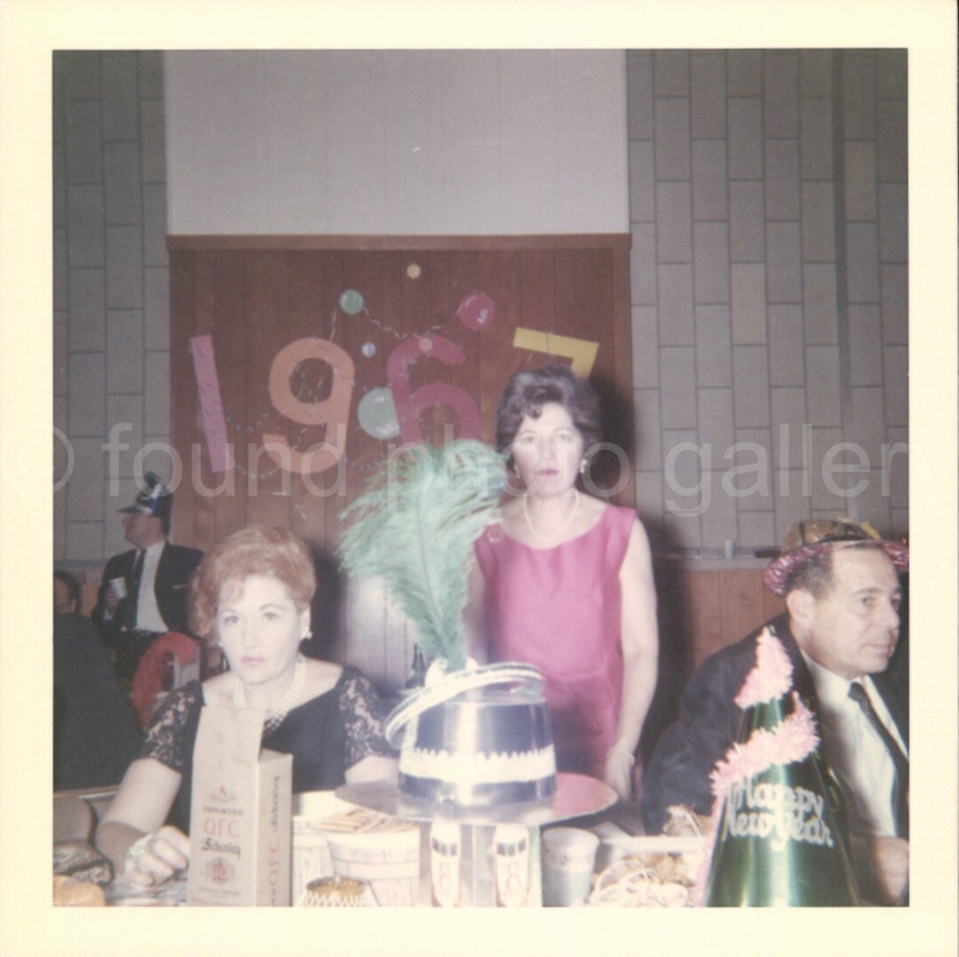1967 New Year's Eve Party Photo: Vintage Kodacolor Snapshot (digital ...